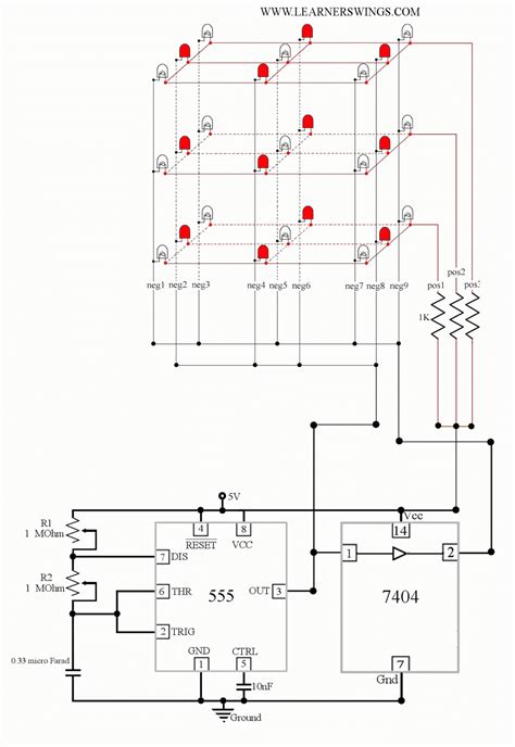 Simple Circuit Of A 3 3 3 Led Cube Using Arduino Mega Part 1 Of 10 Artofit