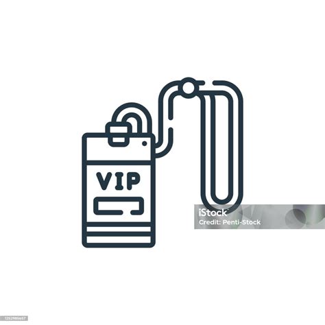 Vip 카드 벡터 아이콘입니다 Vip 카드 편집 가능한 스트로크 웹 및 모바일 앱 로고 인쇄 매체에 사용할 Vip 카드 선형 기호 얇은 선 그림 벡터 격리 된 윤곽선