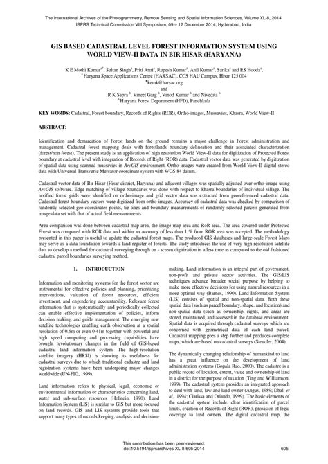 Pdf Gis Based Cadastral Level Forest Information System Using World