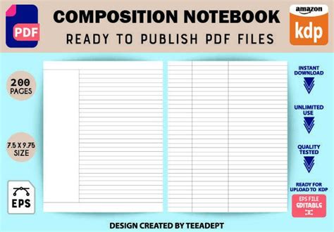 Composition Notebook EPS PDF Graphic By TeeAdept Creative Fabrica