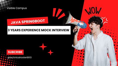 Spring Boot Mock Interview For 3 Years Experience Java Spring Boot Youtube