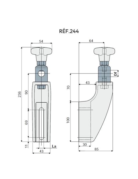 Guide Rail Bracket With Knob Conveyor Components Dom Dom