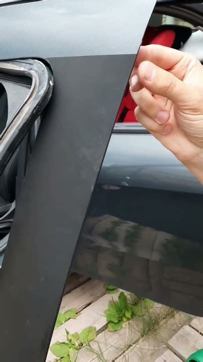 Как снять заводскую пленку с двери Peugeot Shorts Youtube