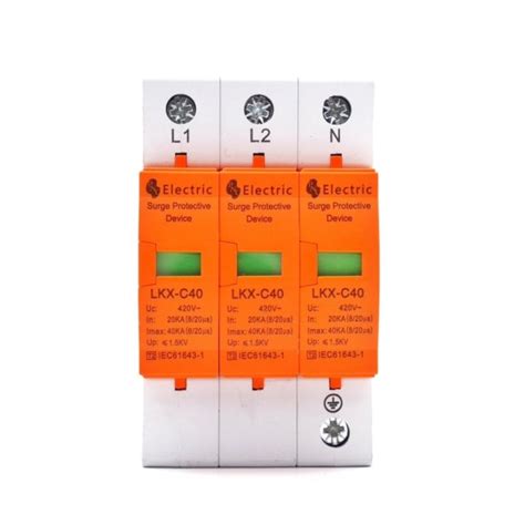 Lkx C40 3pอุปกรณ์ป้องกัน แรงดันเกิดจากฟ้าผ่า สำหรับโซล่เซลล์ เสิร์จ