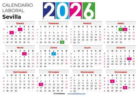 Calendario Laboral Sevilla 2026 Festivos Y Fechas