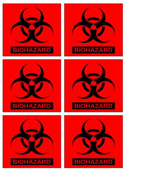 Biohazard Label Pdf