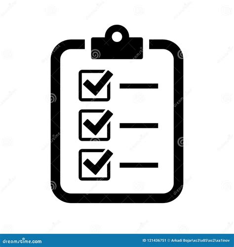 Checklist Vector Icon Stock Vector Illustration Of Icons 121436751