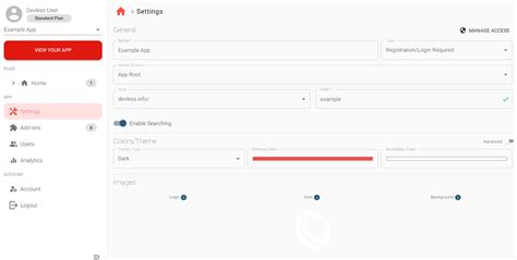 App User Management Devless