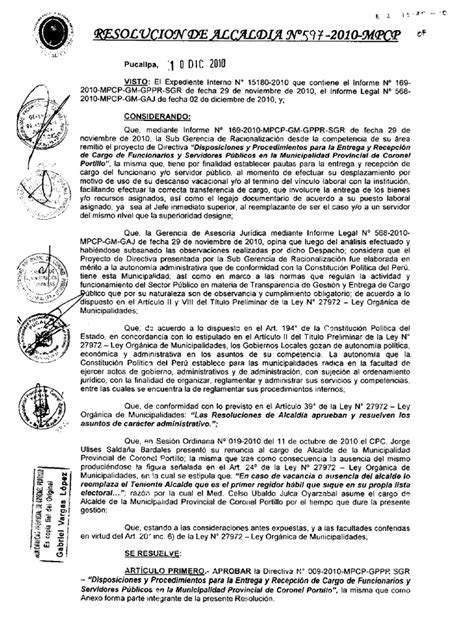 Directiva 009 2010 Mpcp Pdf Pdf