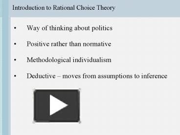 PPT Introduction To Rational Choice Theory PowerPoint Presentation