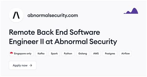 Himalayas On Linkedin Remote Back End Software Engineer Ii Job At Abnormal Security