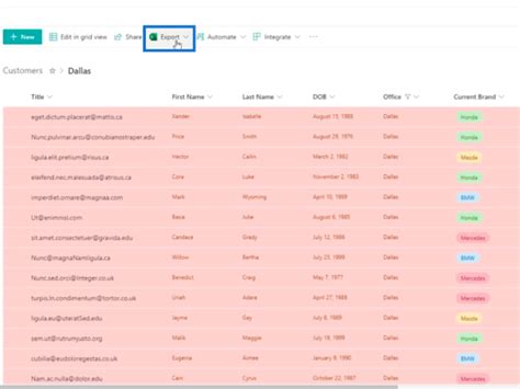 Export Sharepoint Lists To Excel Or Csv File Master Data Skills Ai