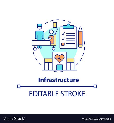 Infrastructure Concept Icon Royalty Free Vector Image
