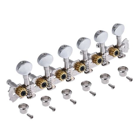 Chrome 12 String Acoustic Guitar Machine Heads Tuning Pegs 6l6r Tuner Button 12 String