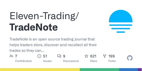 Github Eleven Trading Tradenote Tradenote Is An Open Source Trading Journal That Helps