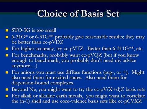 Simple Computational Chemistry Dft Advices