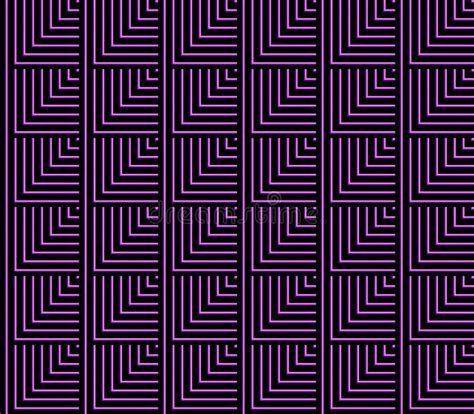 Abstract Seamless Pink And Black Lines And Squares And Cubes Stock