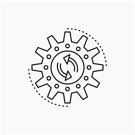 Management Process Production Task Work Line Icon Vector Isolated Illustration 12946899