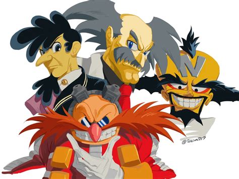 Dr Eggman Dr Wily Tenma Umatarou And Neo Cortex Mega Man And 4