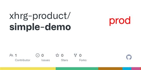 Github Xhrg Productsimple Demo