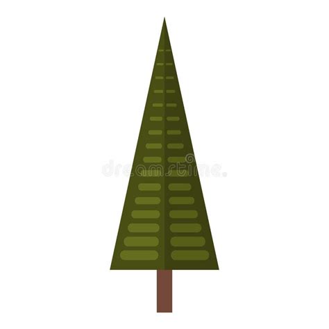 Spruce Tree Icon Flat Style Stock Vector Illustration Of Object