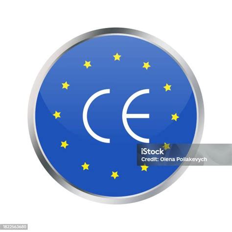 유로 표준 유럽 Ce 마크 제품 포장에 스티커 유럽 제조업체 품질 인증서 벡터 일러스트 레이 션입니다 주당순이익 10 증명서에 대한 스톡 벡터 아트 및 기타 이미지 Istock