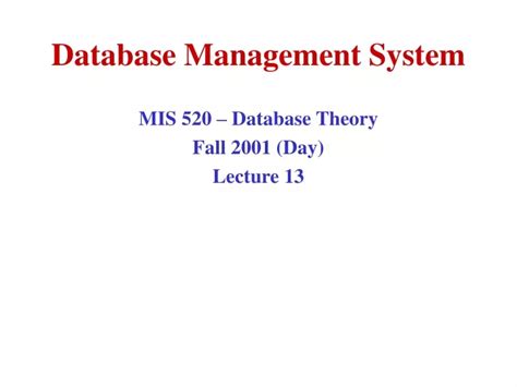Ppt Database Management System Powerpoint Presentation Free Download
