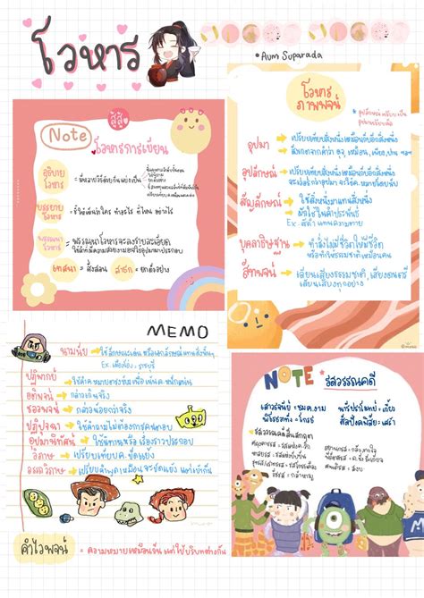 โน้ตของ สรุปภาษาไทย ชั้น มัธยมปลายภาษาไทย Clear