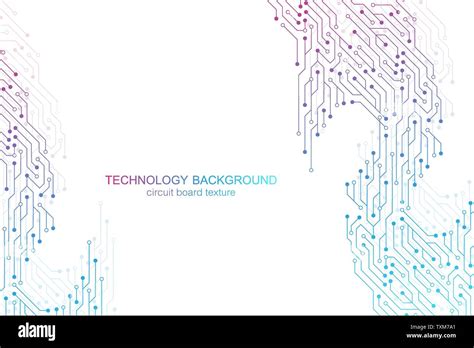 Computer Motherboard Vector Background With Circuit Board Electronic