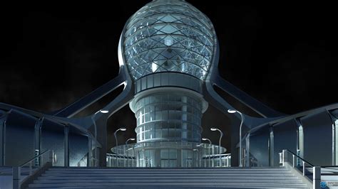 未来乌托邦城市摩天大楼建筑景观3d模型合集 Cg素材岛