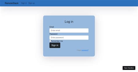 Signup Login Form Codesandbox