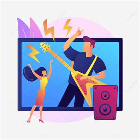 가상 콘서트 추상적 인 개념 벡터 일러스트 레이 션 잠금 음악 경험 Png 일러스트 및 벡터 에 대한 무료 다운로드