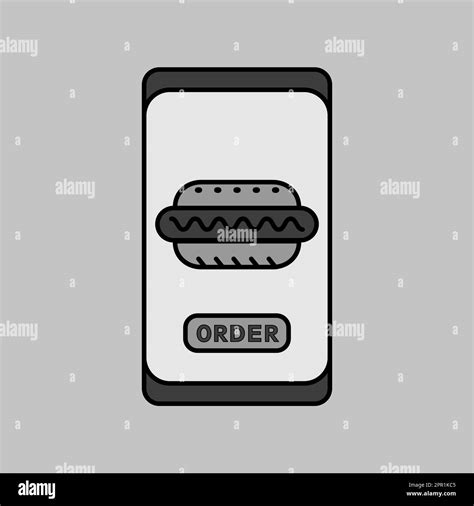 Fast Food Delivery Service Vector Grayscale Icon Stock Vector Image And Art Alamy