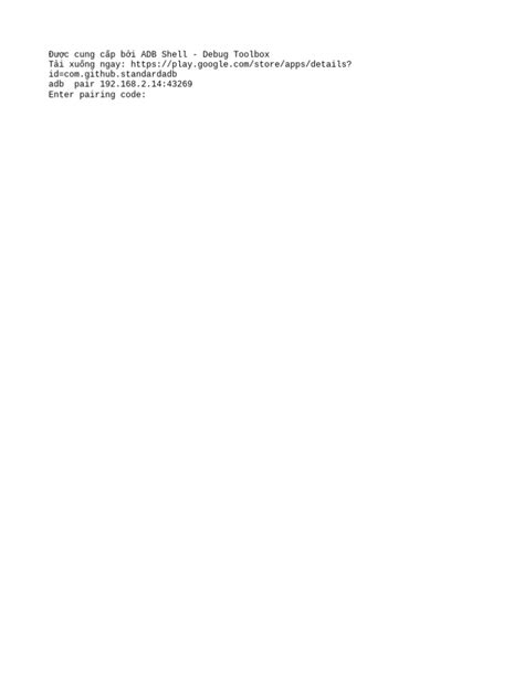 Được Cung Cấp Bởi Adb Shell Debug Toolbox Idcomgithubstandardadb