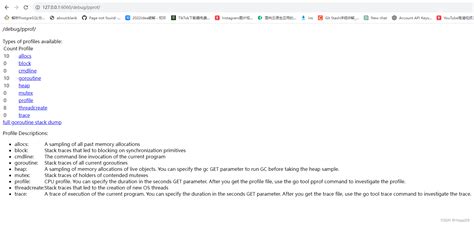 Golang性能分析发现工具pprof Csdn博客