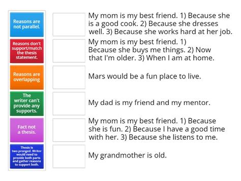 Problems With Thesis Statements Match Up