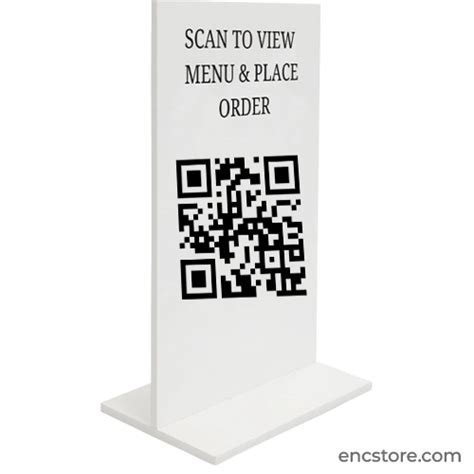 Acrylic QR Code T Shape Display Stand