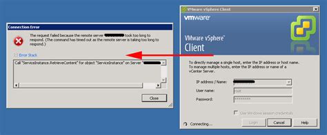 vcenter unable to connects to hosts vsphere client gives error ‘”serviceinstance