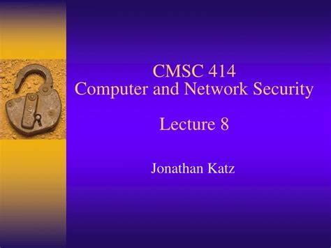 Ppt Cmsc 414 Computer And Network Security Lecture 8 Powerpoint