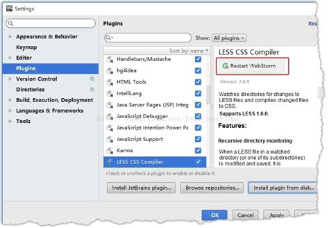 Webstorm2017中安装less编译插件jetbrains的web能用less吗 Csdn博客