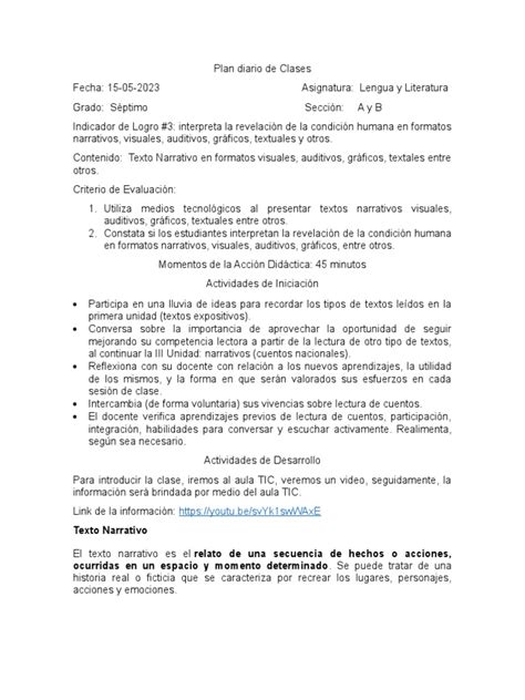 Plan 15 05 2023 Pdf Narración