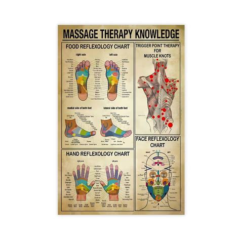 Massage Therapist Knowledge Foot Reflexology Chart The 3 Massages For