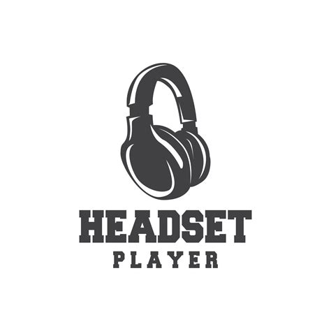 Headset Logo Design Simple Headset Gamer Illustration Template 45871010