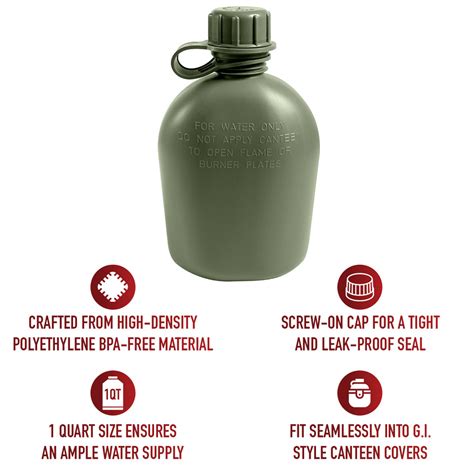 Buy Us Gi Military Issue 1 Quart Canteens At Army Surplus World