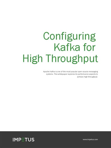 Configuring Kafka For High Throughput Pdf Replication Computing