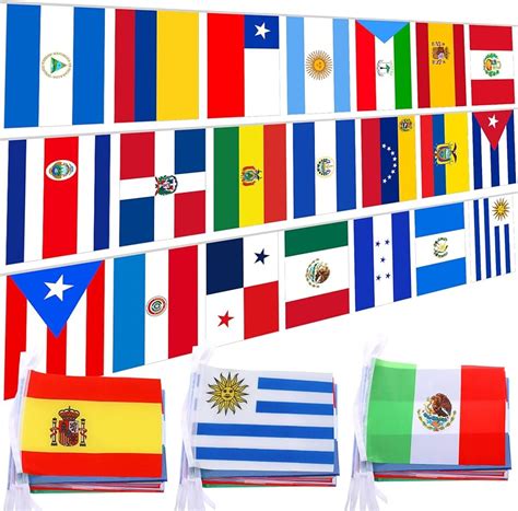 Hispanic Flags Collage