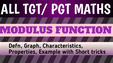 Modulus Function Imp For All Tgt Pgt Maths Exam Kvs Nvs Dsssb Modulus Function Imp For All Tgt Pgt Maths Exam Kvs Nvs Dsssb