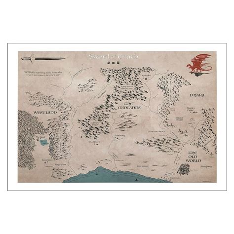 Map Inspired By Sword Of Truth Etsy
