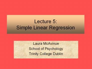 Ppt Lecture Simple Linear Regression Powerpoint Presentation Free To View Id D C Odzmn