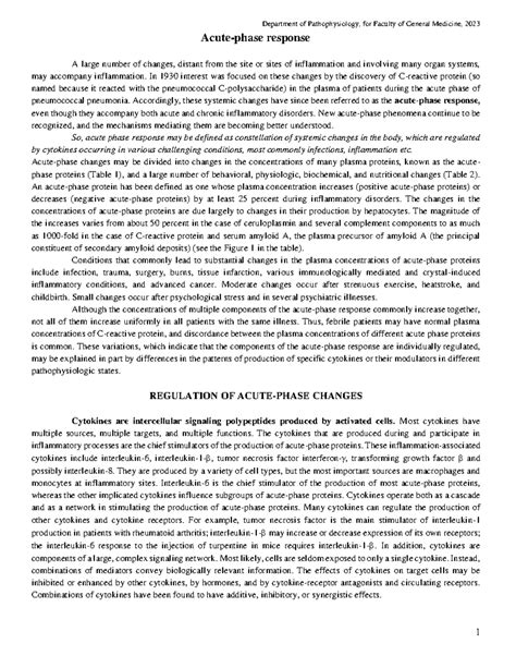 7 Acute Phase Response Gm Eng 2023 Acute Phase Response A Large